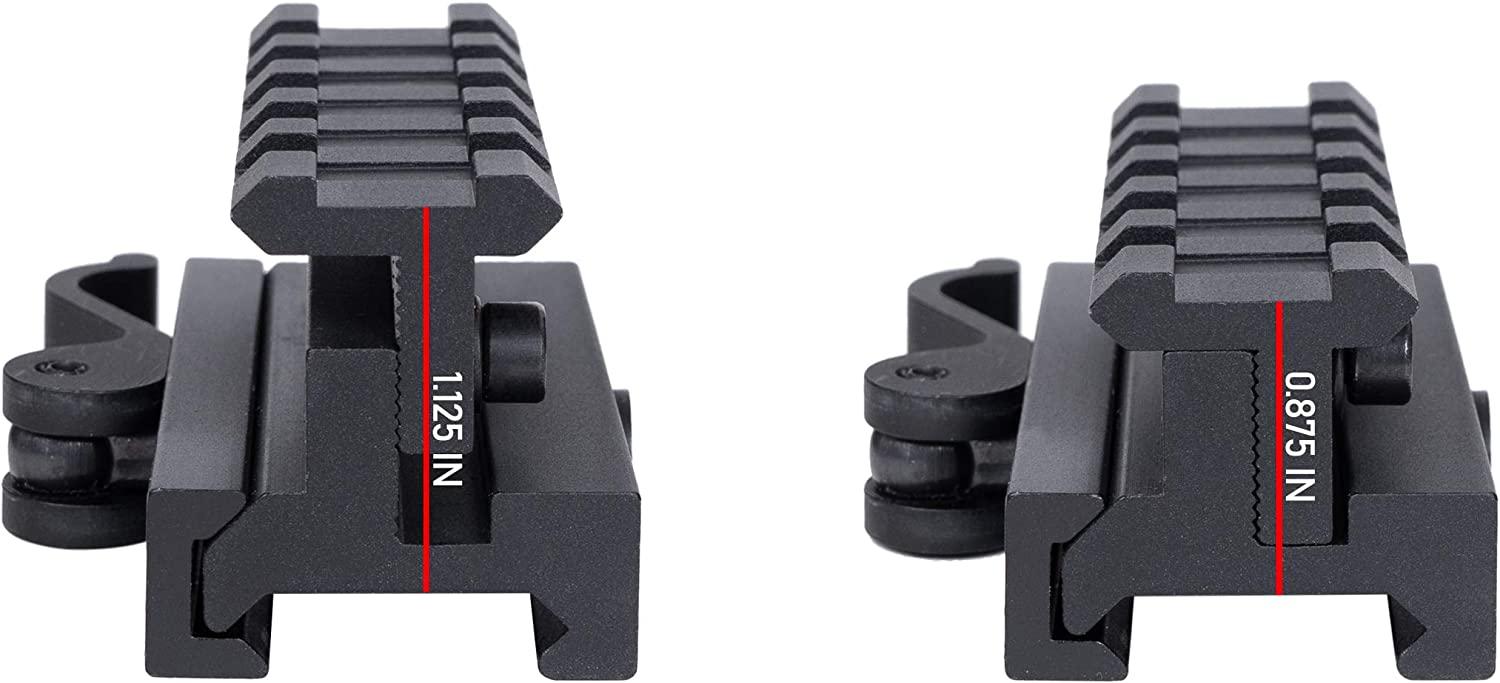 Monstrum Lockdown Series 2.5 Picatinny Riser Mount w/ Quick Release ...