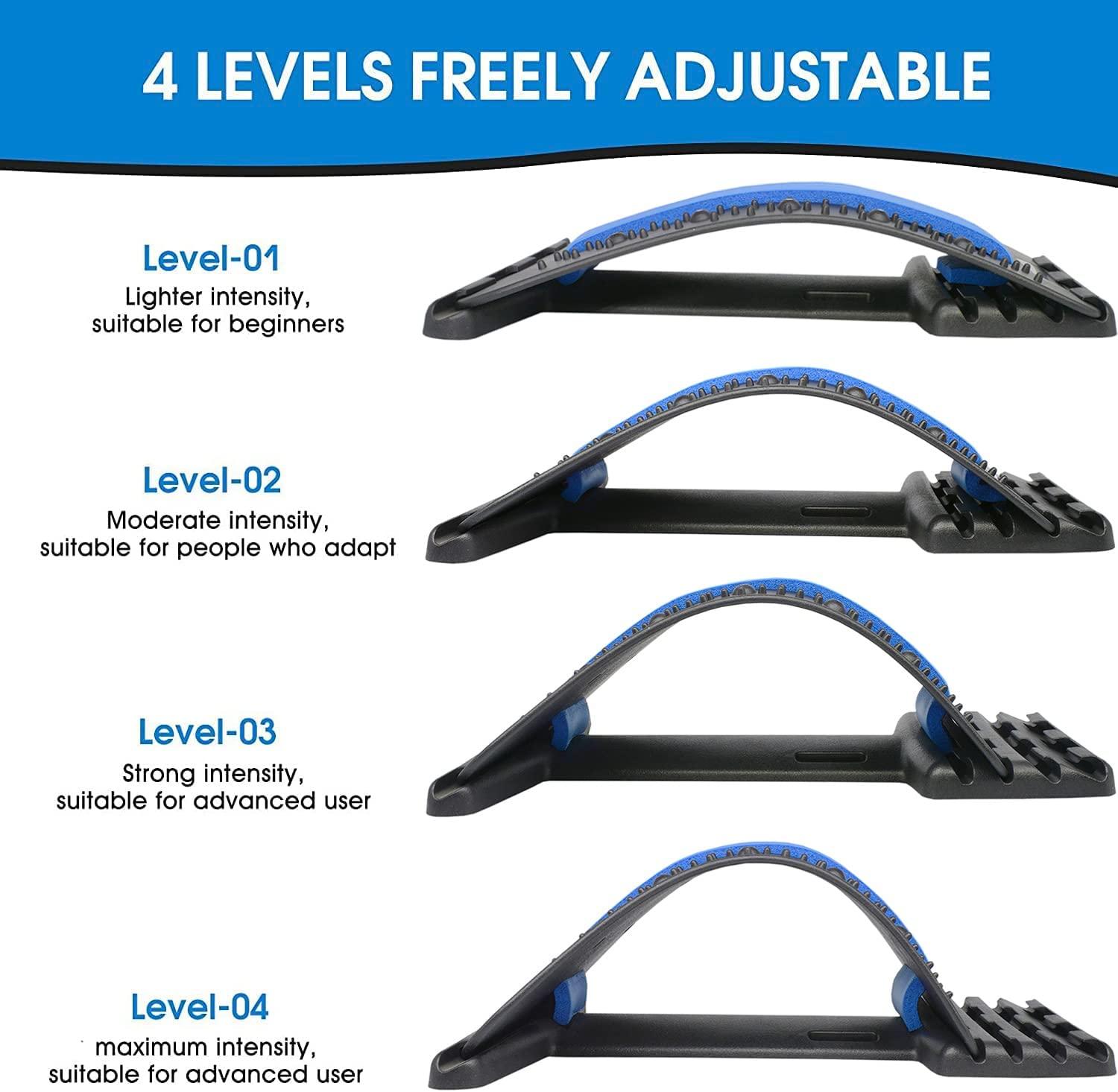 4-Level Back Stretcher for Back Pain Relief - Spine Board Deck for ...