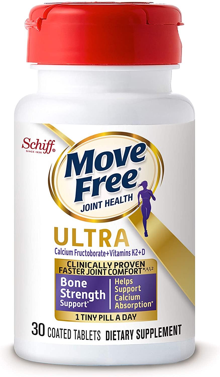Schiff Move Free Ultra Joint Health - Bone Strength Support, 30 Coated ...