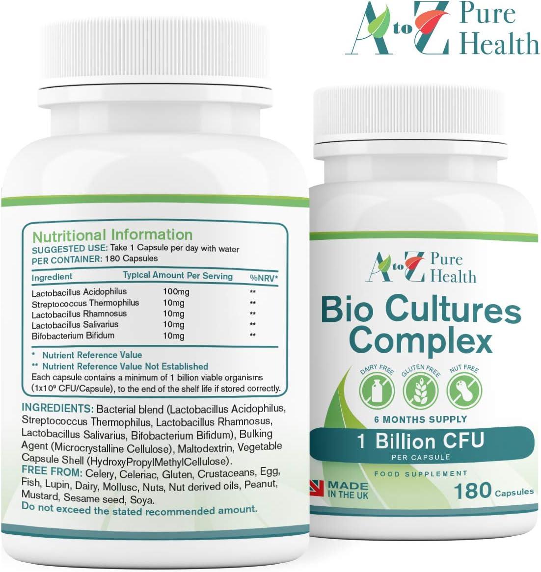 Premium Bio Cultures Complex 180 Capsules | High Strength Probiotic for ...