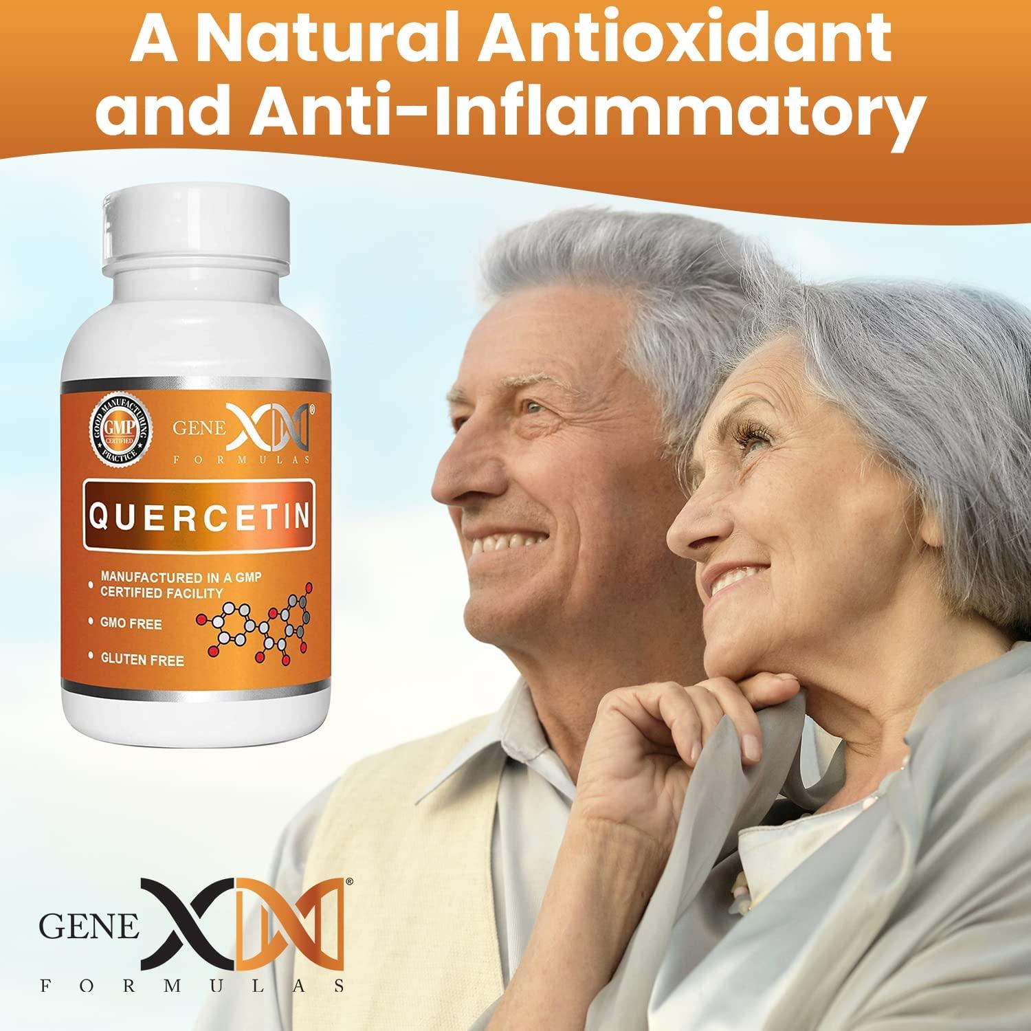 GENEX Quercetin 500mg Supplement 60 Capsules | Anti-Inflammatory ...