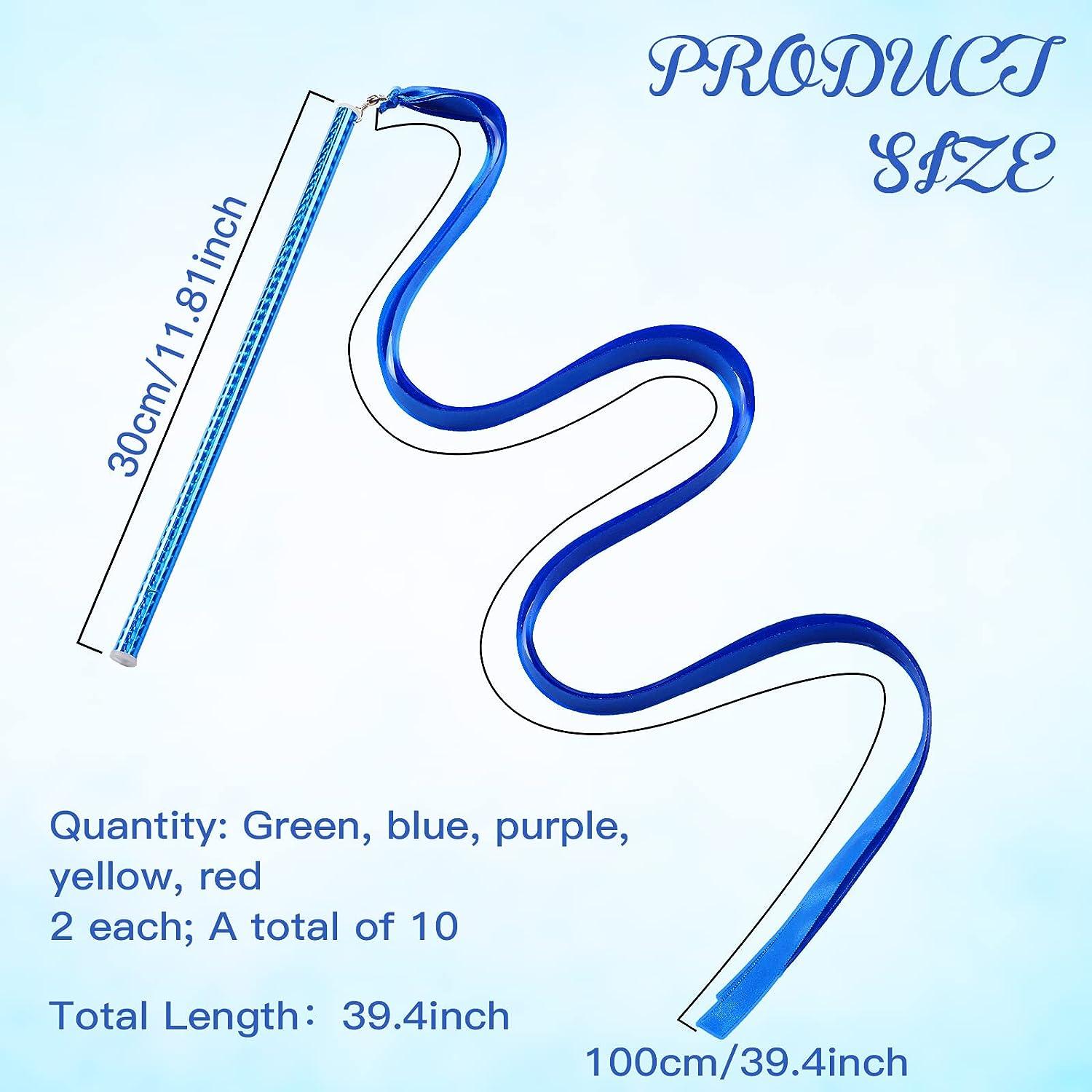 Dance Ribbons Rainbow Streamers - 10 Pcs Twirling Baton Set for Kids ...