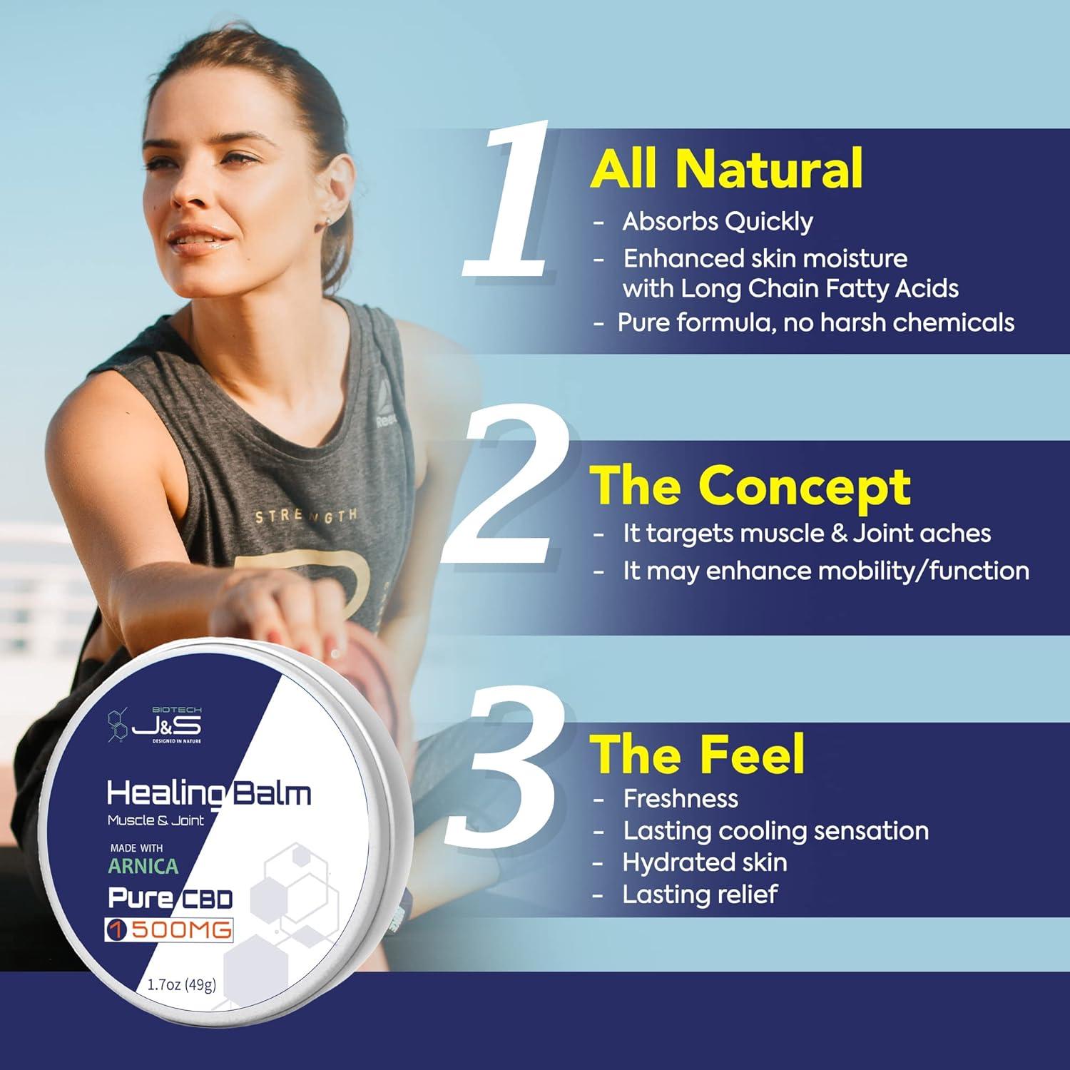 Joint & Spine Biotech Hemp Extract Healing Balm - Natural Relief for ...