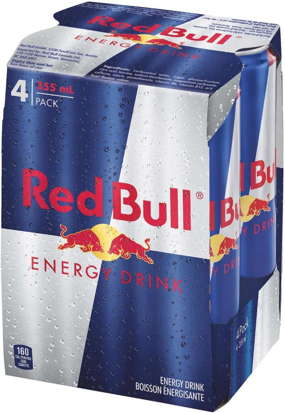 Red Bull Energy Drink 355ml (4 pack) 355ml (Pack of 4) | Buy Now with ...