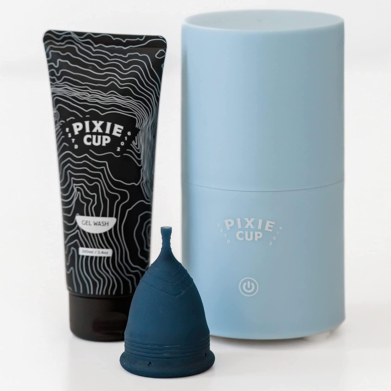 Pixie Menstrual Cup Steamer: Sterilize & Clean with Cleanser Steam - Kills 99.9% Germs in 3 Mins ...