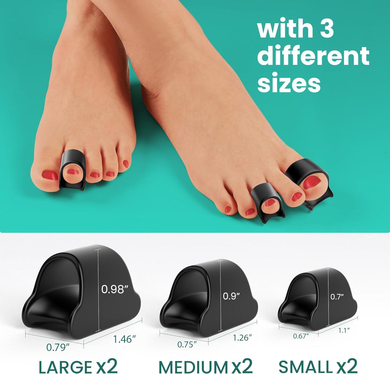 Welnove Bunion Protector for Women - Toe Separator & Spacer, 6 Count, 3 ...