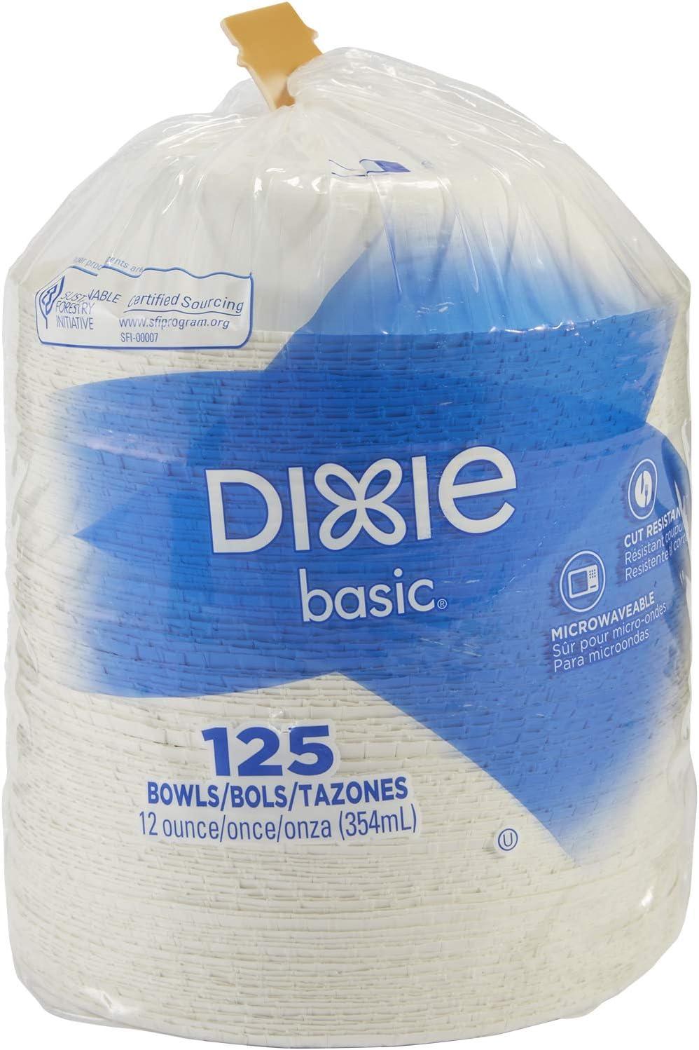 Dixie Basic 12oz. Disposable Paper Bowls by GP PRO - White (1000 Count ...