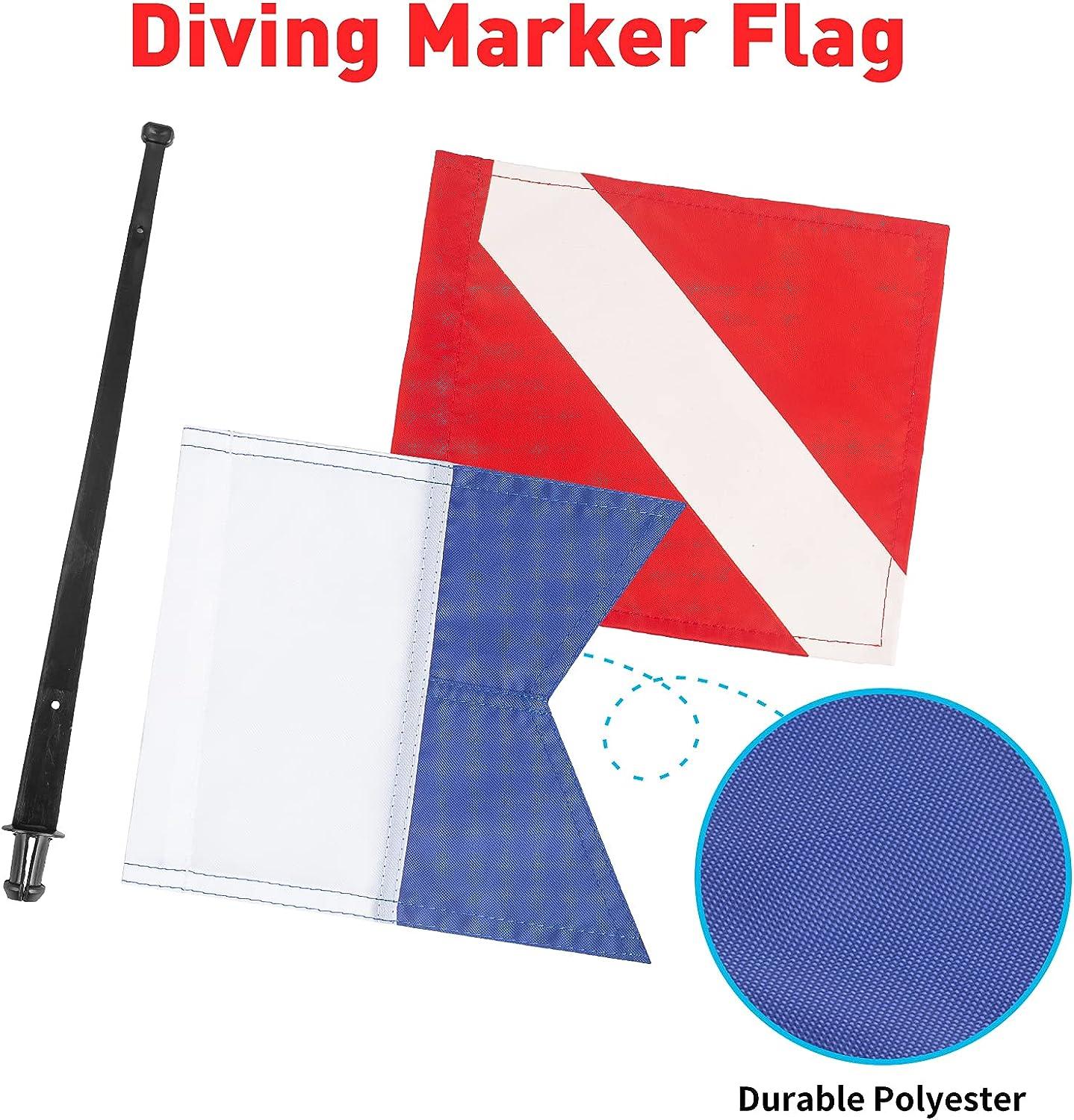 Inflatable Diving Safety Surface Marker Buoy with Dive Flags for Scuba Diving and Spearfishing ...