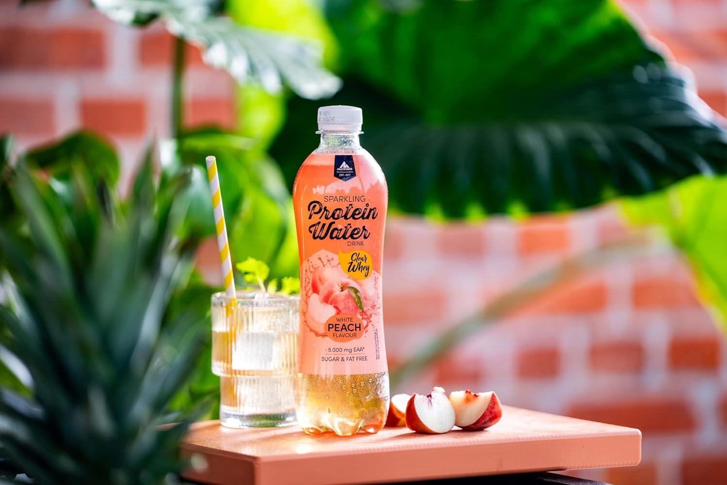 Multipower Sparkling Protein Water - White Peach Flavor | EAA Enriched ...