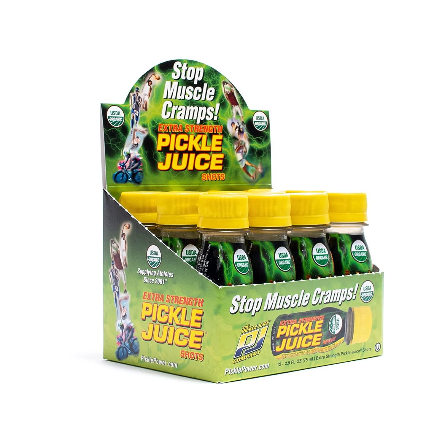 Pickle Juice Extra Strength Shots 2.5 oz 12 Pack - Fast-Acting Muscle ...