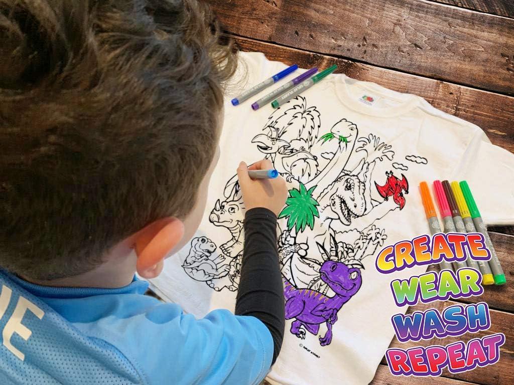 Splat Planet Color in Dinosaur T-Shirt | 10 Washable Pens | Reusable ...