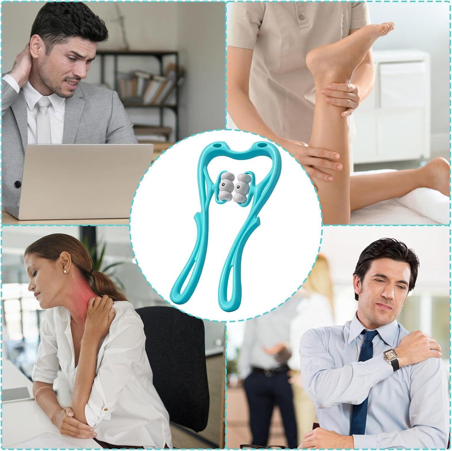 Handheld Neck Massage Device - Portable 6-Ball Roller for Deep Tissue ...