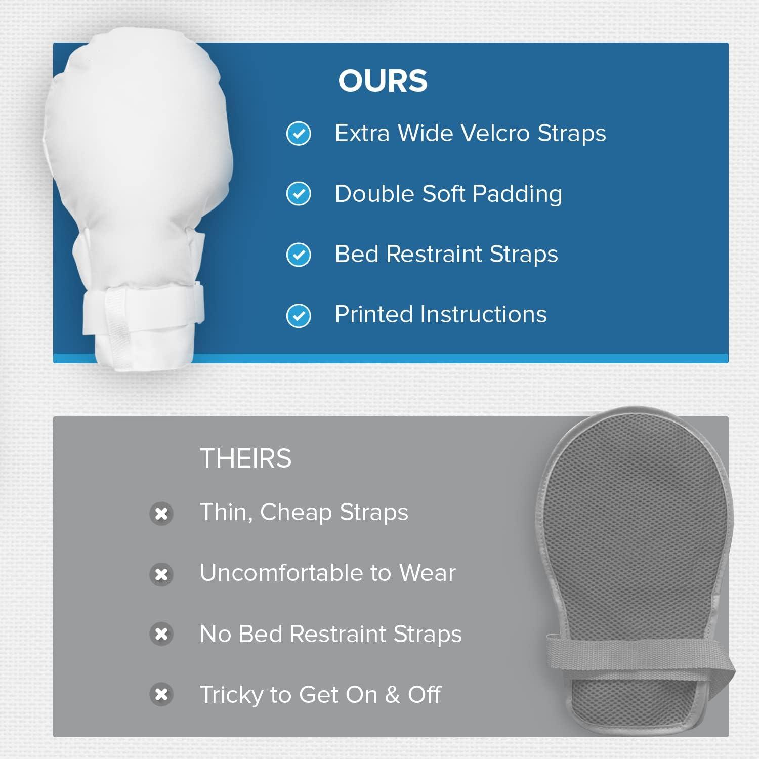 Medical Double Security Mitts for Elderly & Medical Procedures - One ...