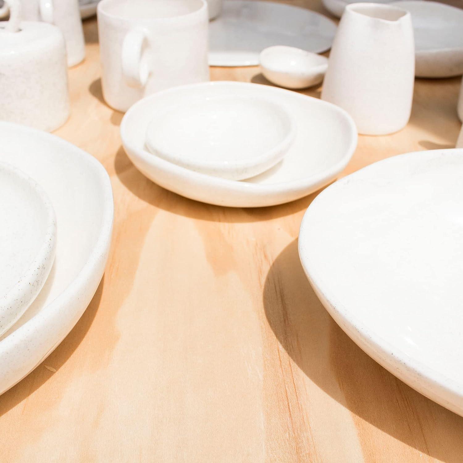 Deouss Mid High Fire White Stoneware Clay - Cone 5-7, 5 lbs - Ideal for ...