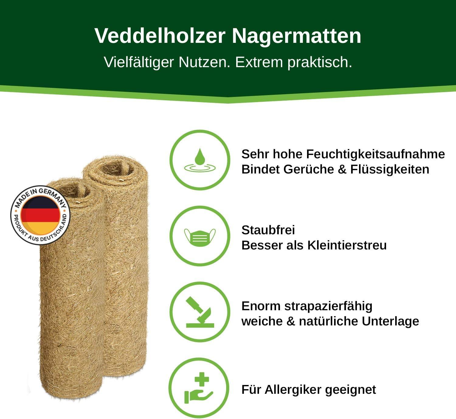 Veddelholzer 5 Hemp Mats for Rodent Cages | Eco-Friendly Bedding for ...