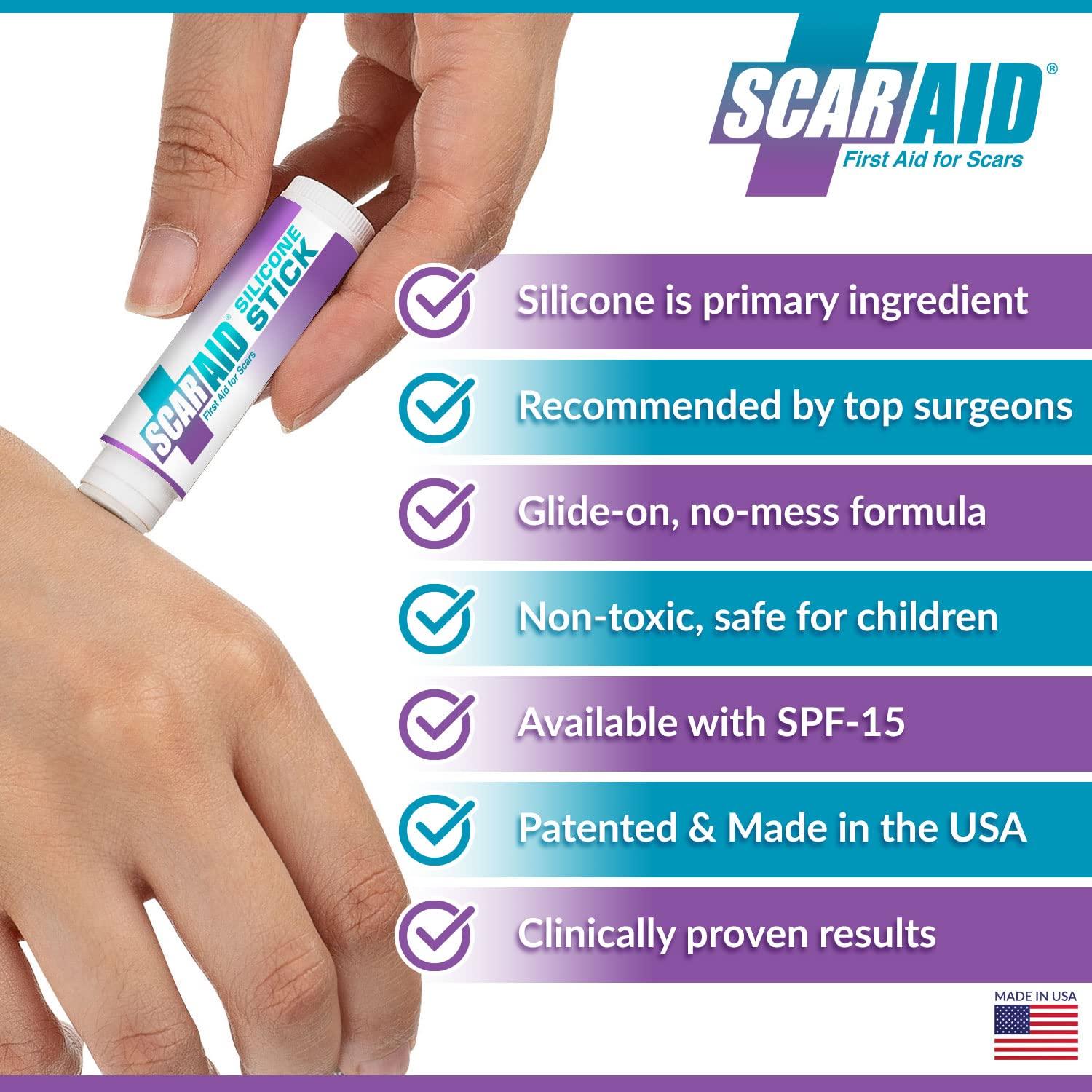 ScarAid Silicone Scar Gel Stick - Effective Scar Management Treatment 4 ...