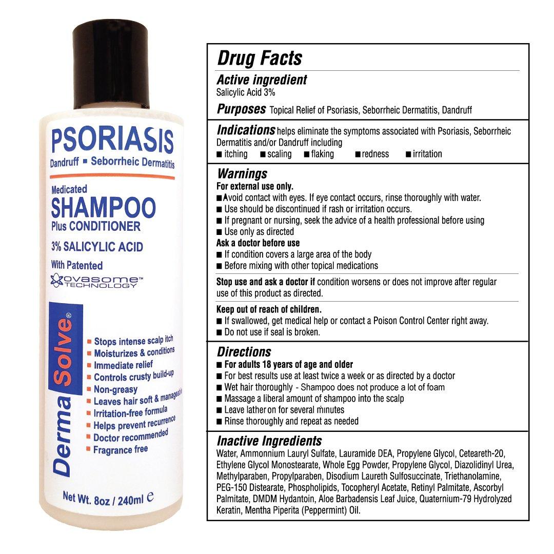 DermaSolve Scalp Psoriasis Shampoo & Conditioner - 2-Pack for Dandruff ...