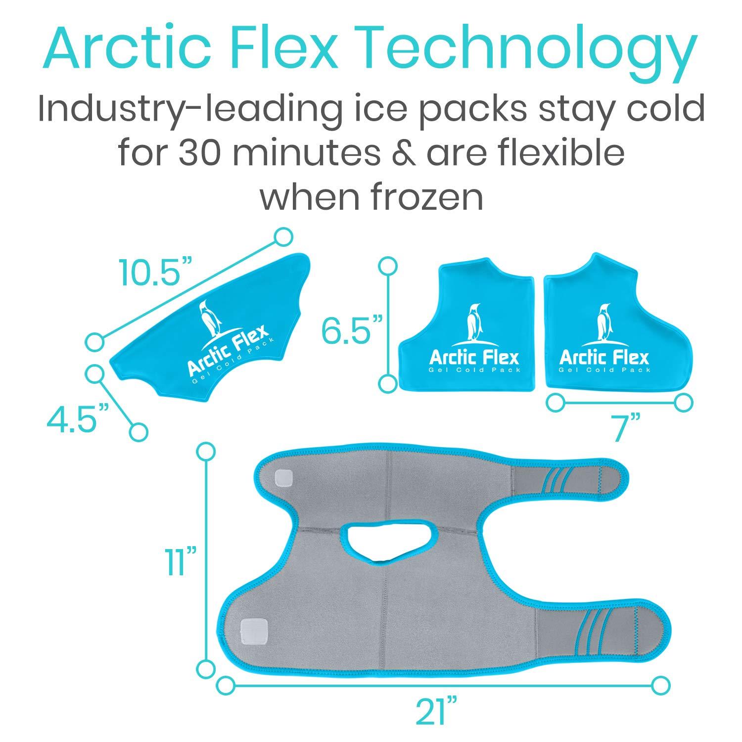 Vive Ankle Ice Pack Wrap - Adjustable Cold/Hot Compression Brace for ...