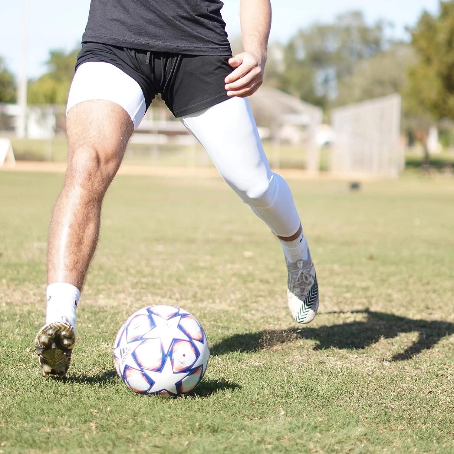 OEBLD Unisex Single Leg 3/4 Compression Tights - Black/White Basketball ...