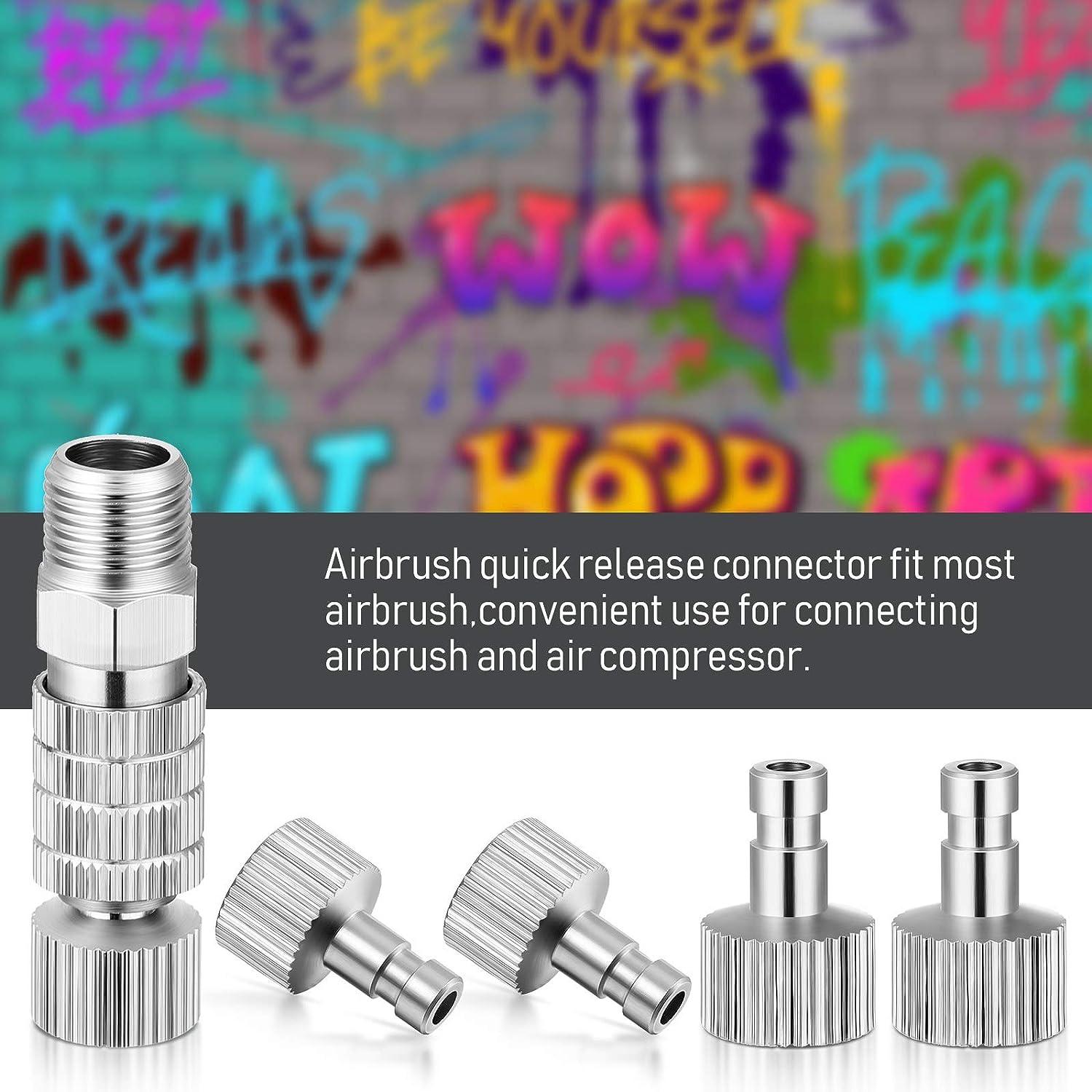 Airbrush Quick Release Coupling Kit - 5 Piece Set with Female ...