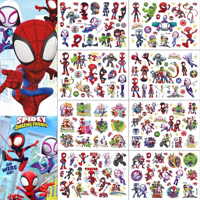 190 Pcs Spider Temporary Tattoos for Kids - Cute Fake Stickers for ...