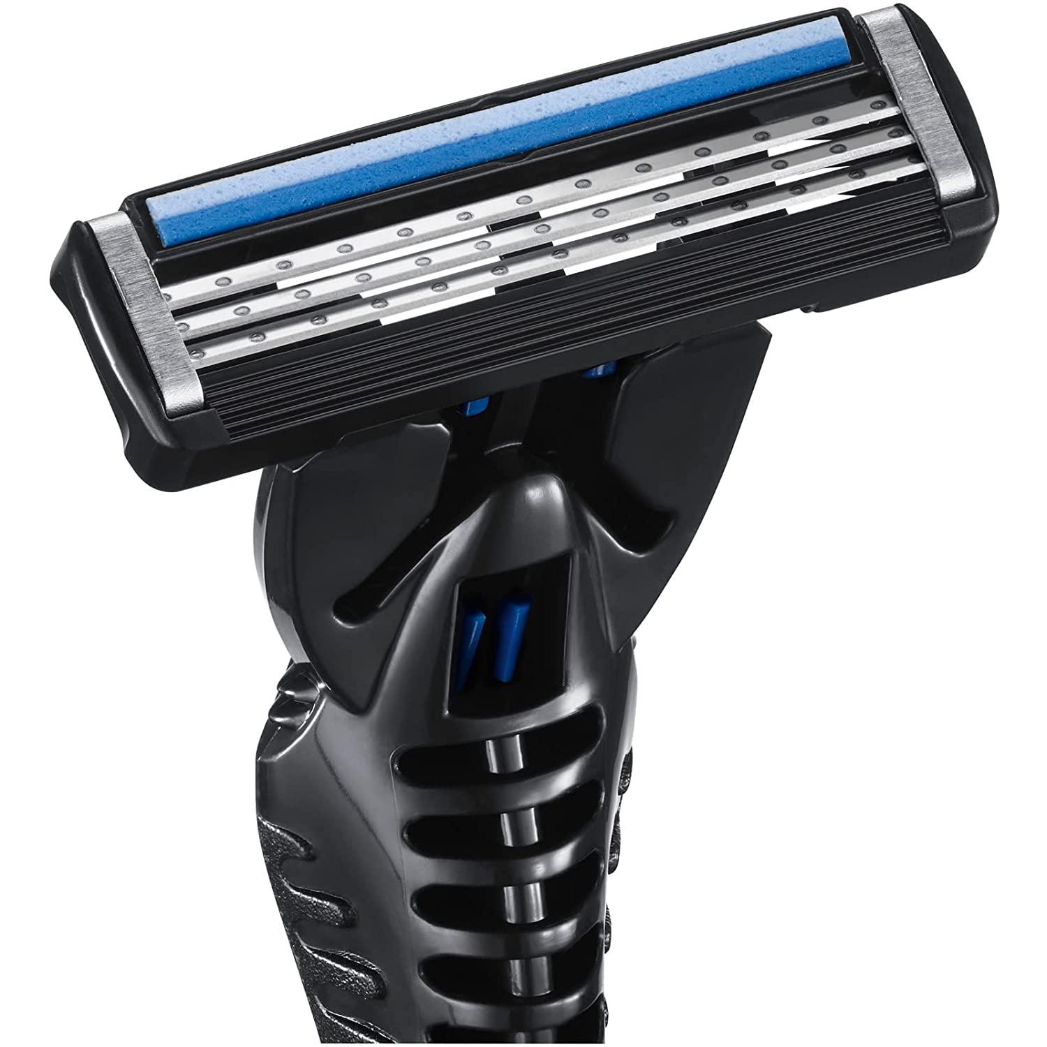 BIC Hybrid 3 Flex Refillable Men's Shaver, 90% Recycled Plastic Handle ...