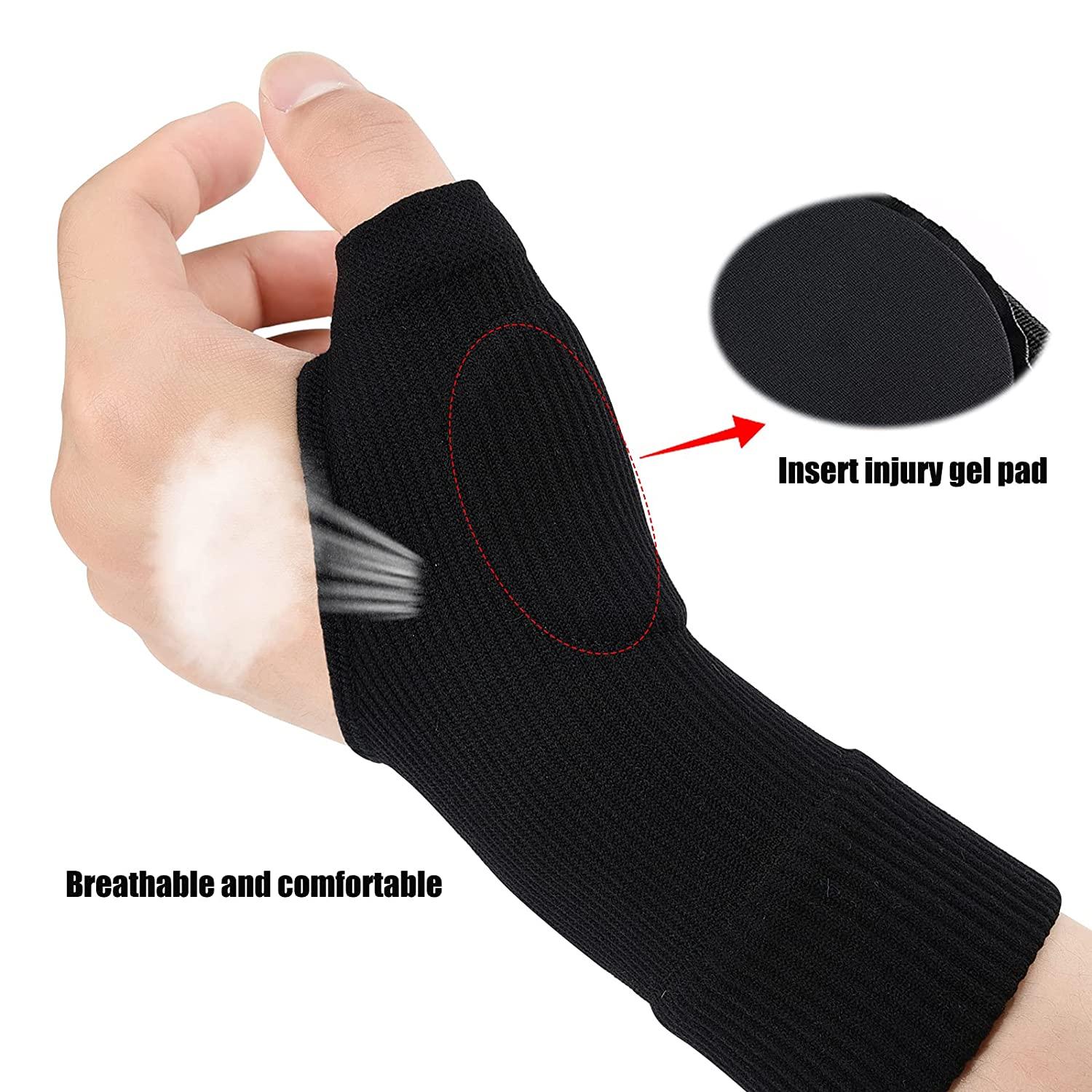 Wrist Thumb Support Gloves (1 Pair) - Breathable Compression Sleeves ...