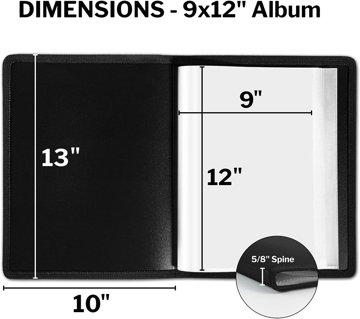 Dunwell Art Portfolio 9x12 Folder (Black) - 24 Pocket Display, 48 Page ...