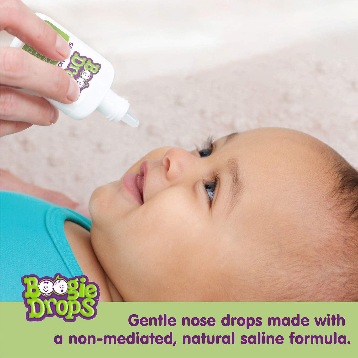 Boogie Drops Baby Nasal Saline Drops Pack of 2 - Allergy Relief & Nasal ...