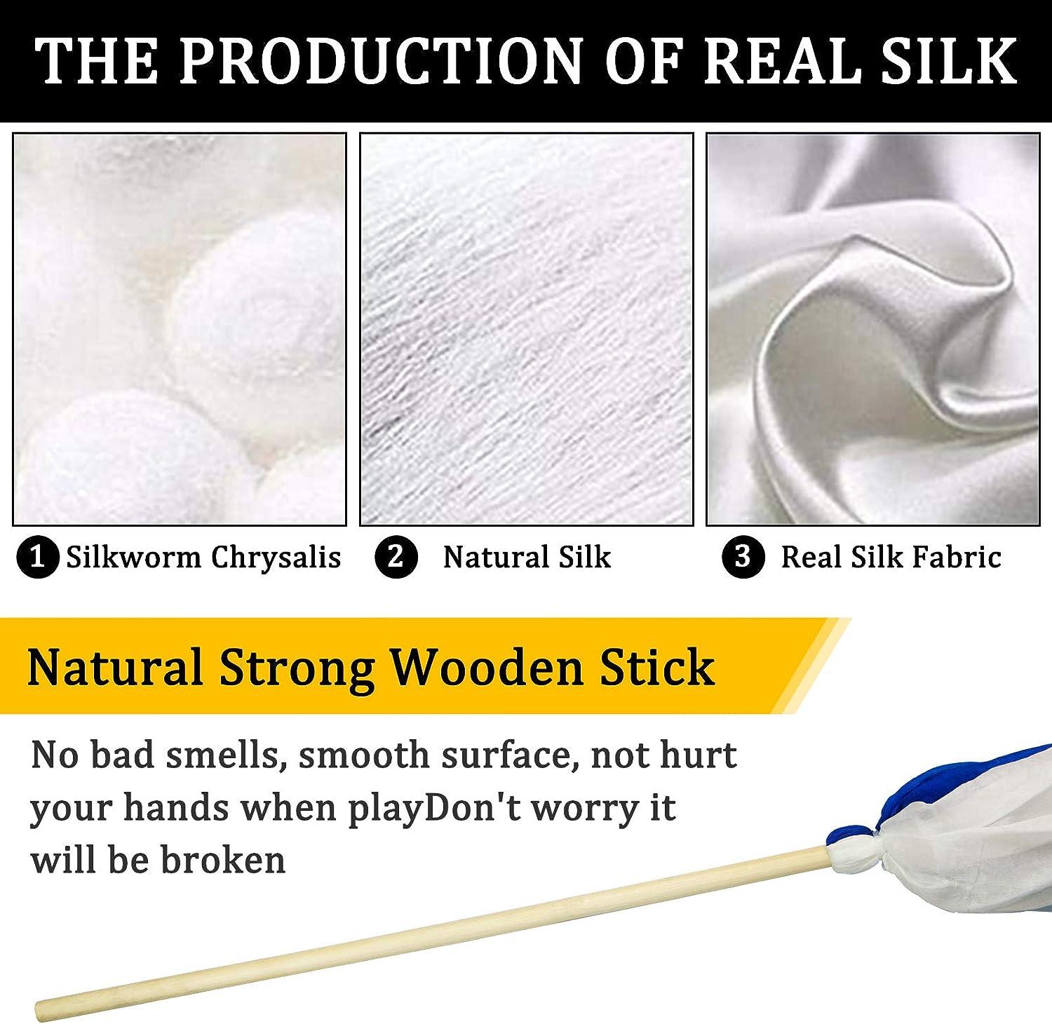 KIKIGOAL 16.4FT Dance Streamer Gymnastics Ribbons - Real Silk Ribbon ...