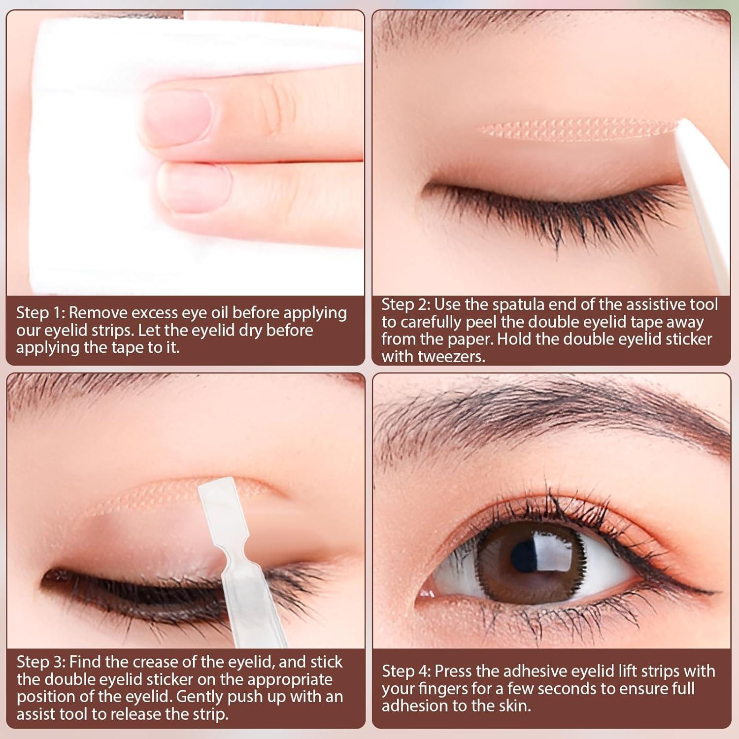 Invisible Eyelid Lifter Strips 800 Pcs - Self-Adhesive Double Eyelid ...