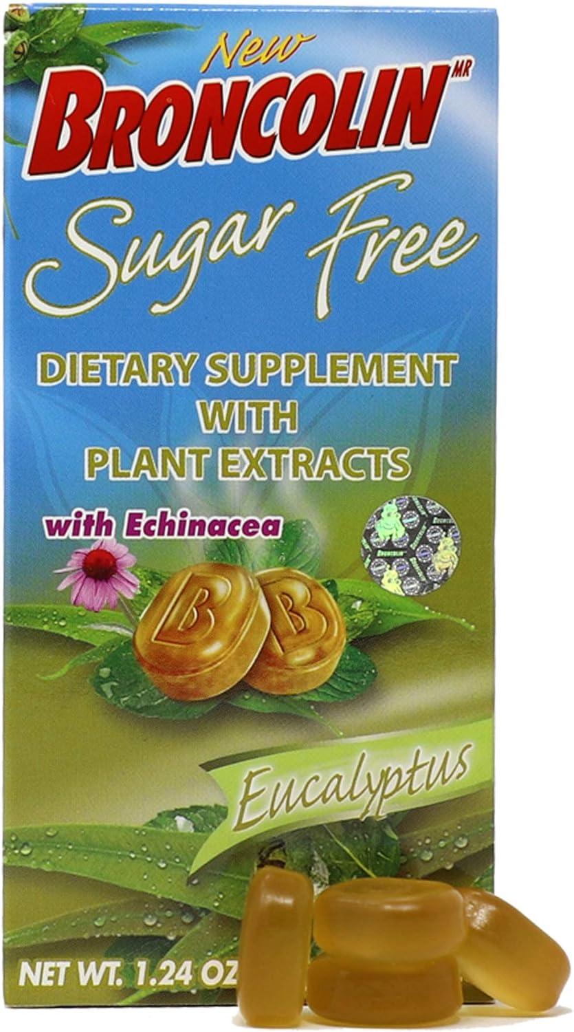 Broncolin Sugar-Free Echinacea & Eucalyptus Drops - 2-Pack (32 Drops ...