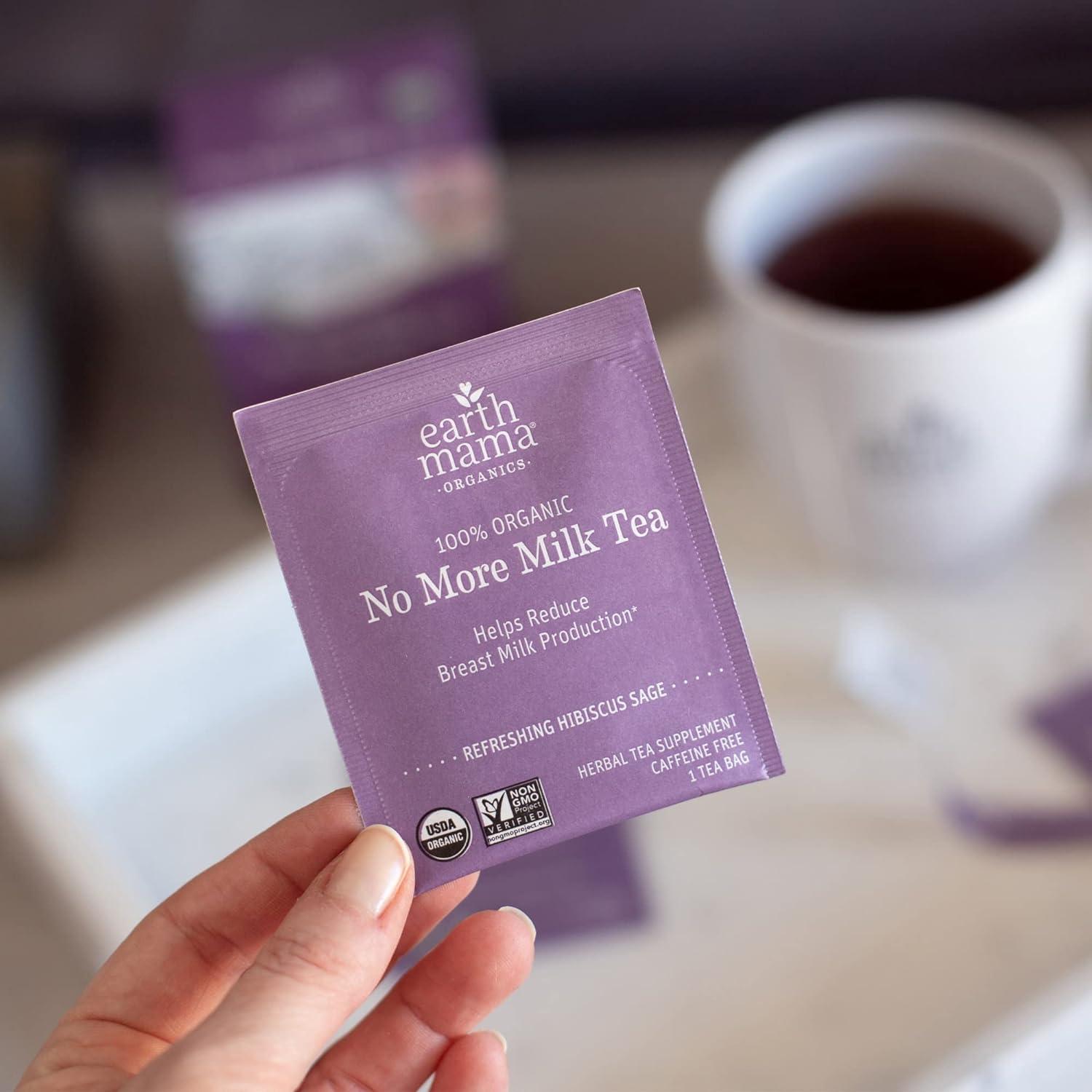Earth Mama Organic No More Milk Tea 16-Count Box (6-Pack) | Breastmilk Production Reduction Tea ...