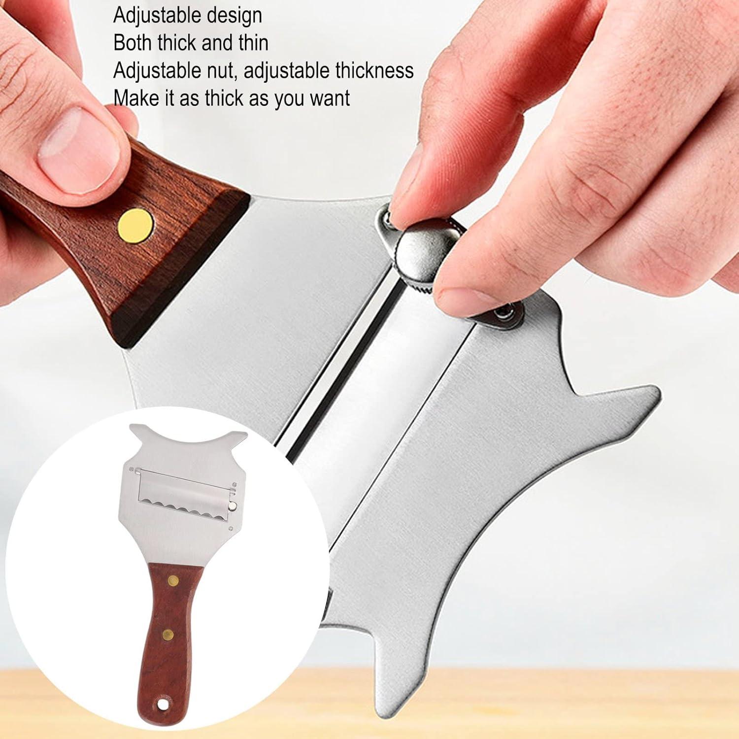 Premium Adjustable Stainless Steel Truffle Plane - Wooden Handle Cheese ...