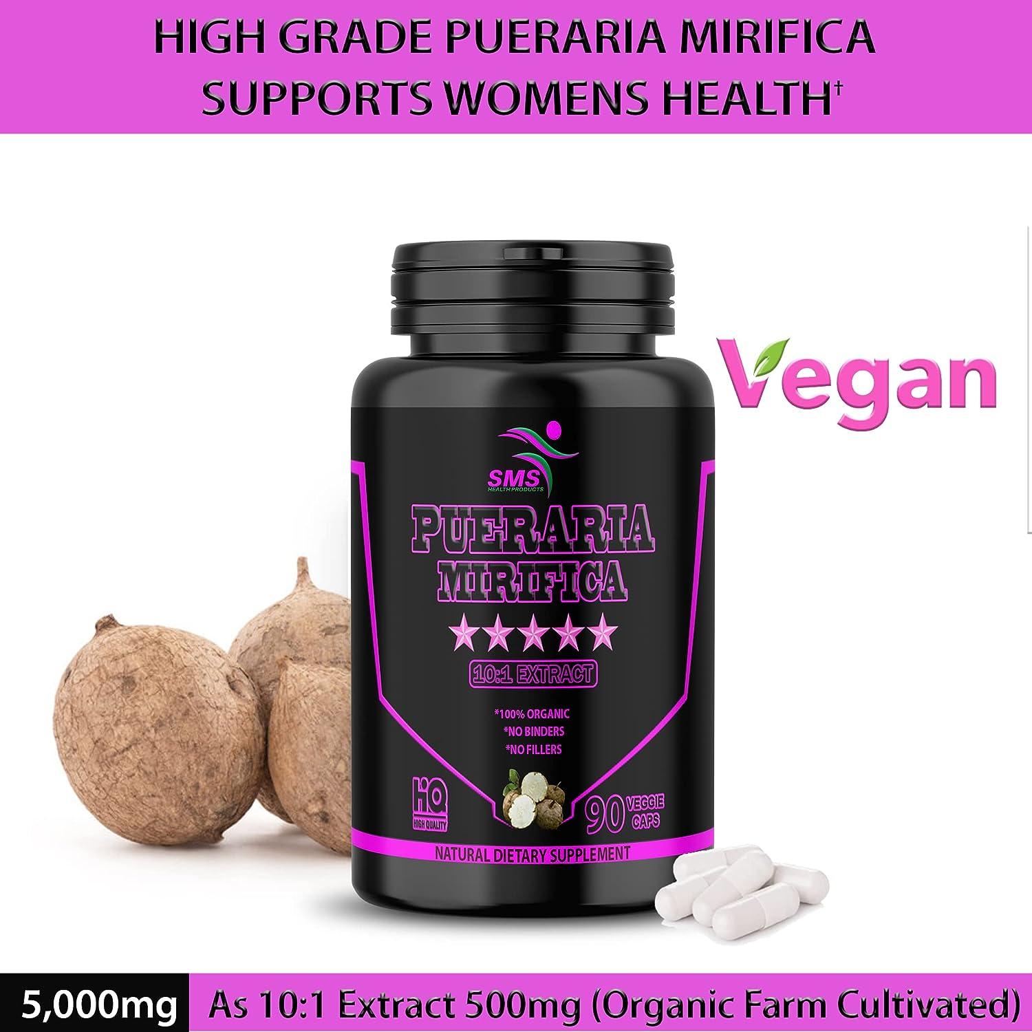 Pueraria Mirifica 1000mg Capsules - High Potency 10:1 Extract (10000mg ...