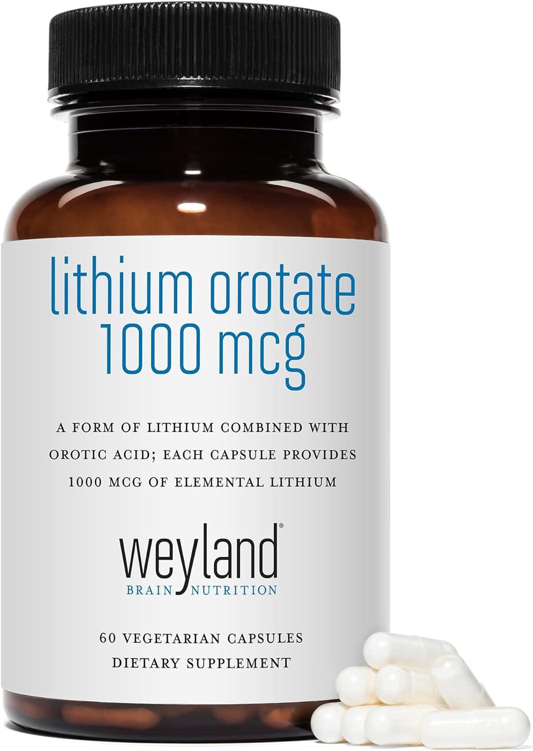 Lithium Orotate 1000mcg | Elemental Lithium | Vegetarian Capsule | Buy ...