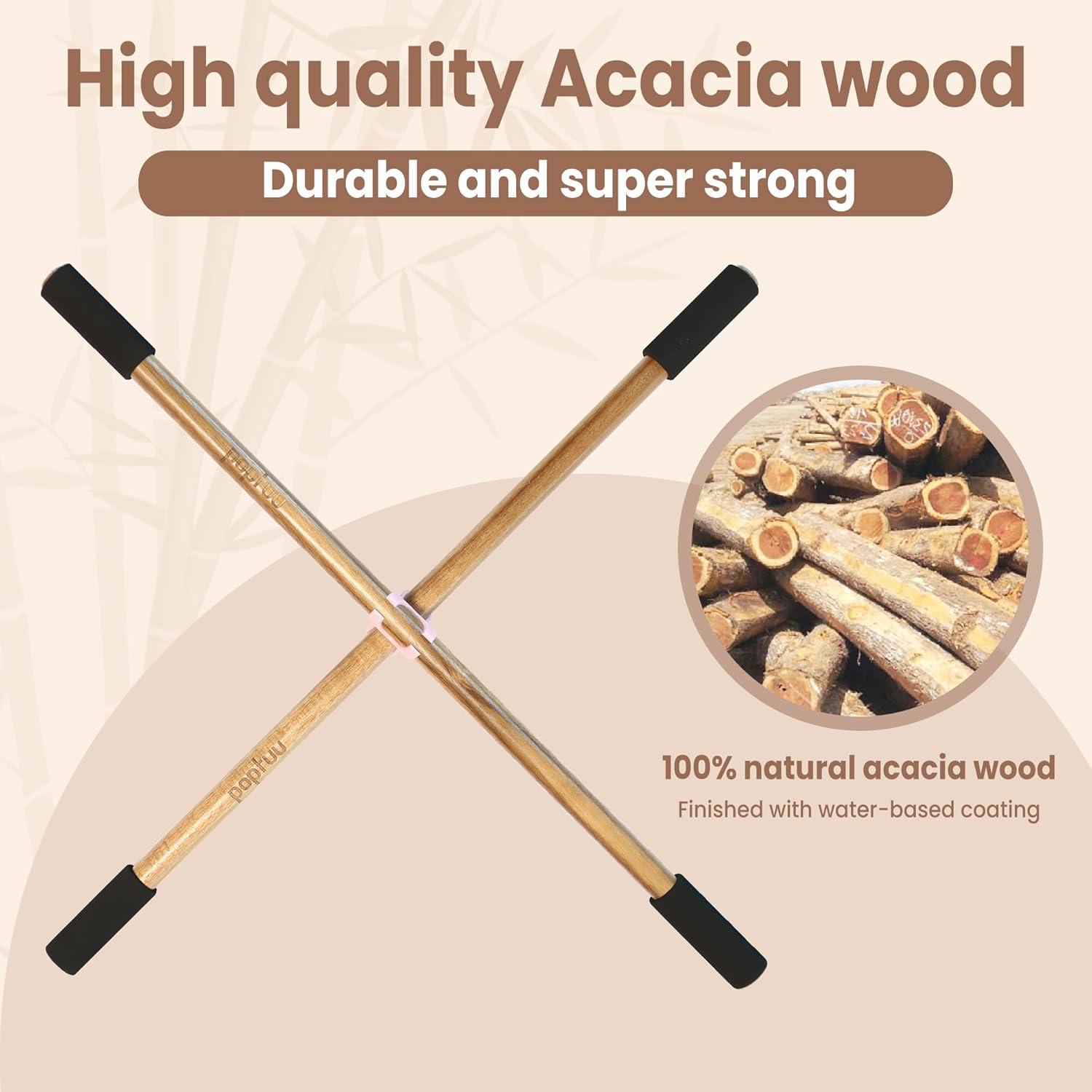 Acacia Wood Posture Corrector & Stretcher for Back Neck & Shoulders ...