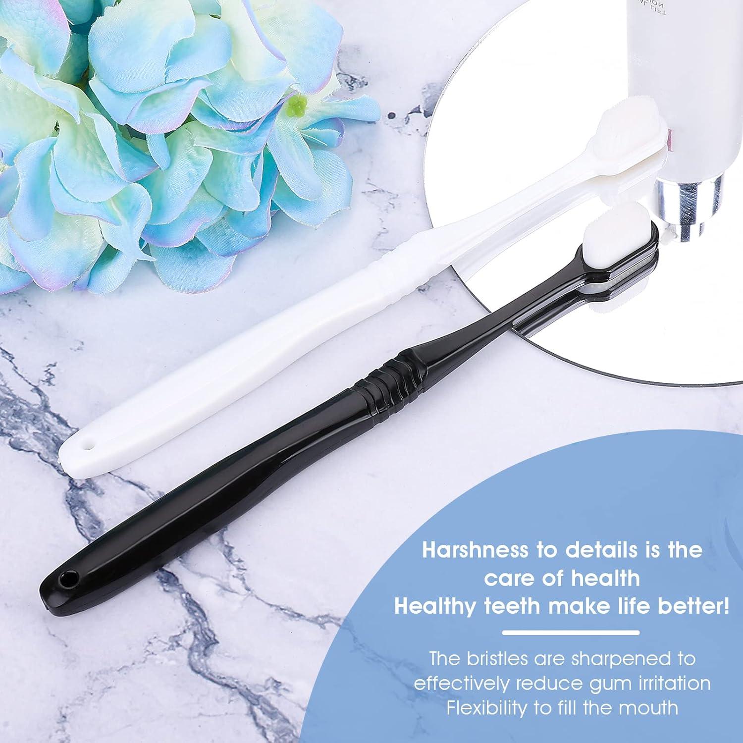 Wllhyf 2 PCs Extra Soft Micro-Nano Toothbrushes for Sensitive Gums ...
