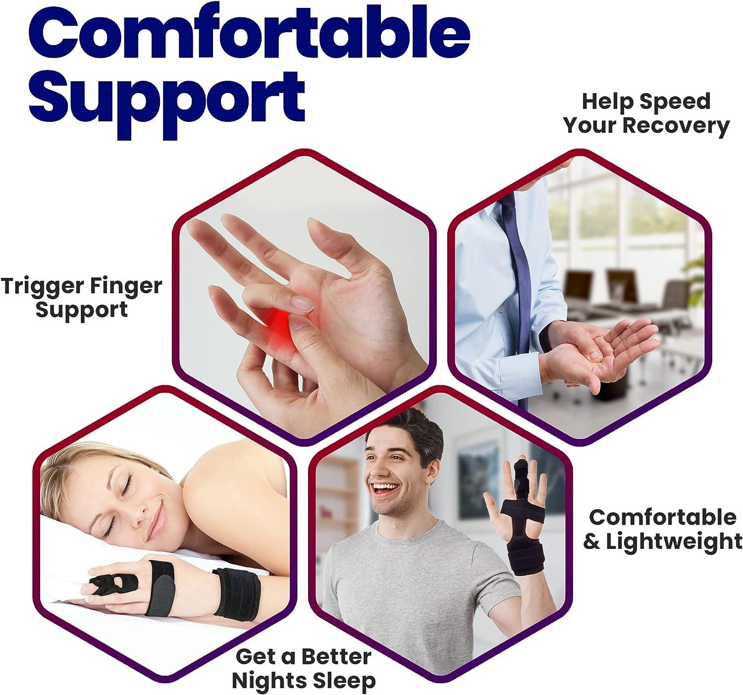 Trigger Finger Splint Finger Brace - Comfortable Adjustable Aluminium ...