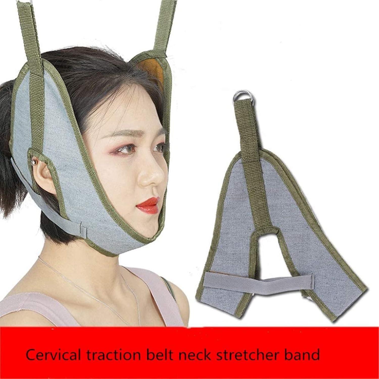 2-Part Neck Traction Device - Fix Neck Strap & Cover for Spine ...