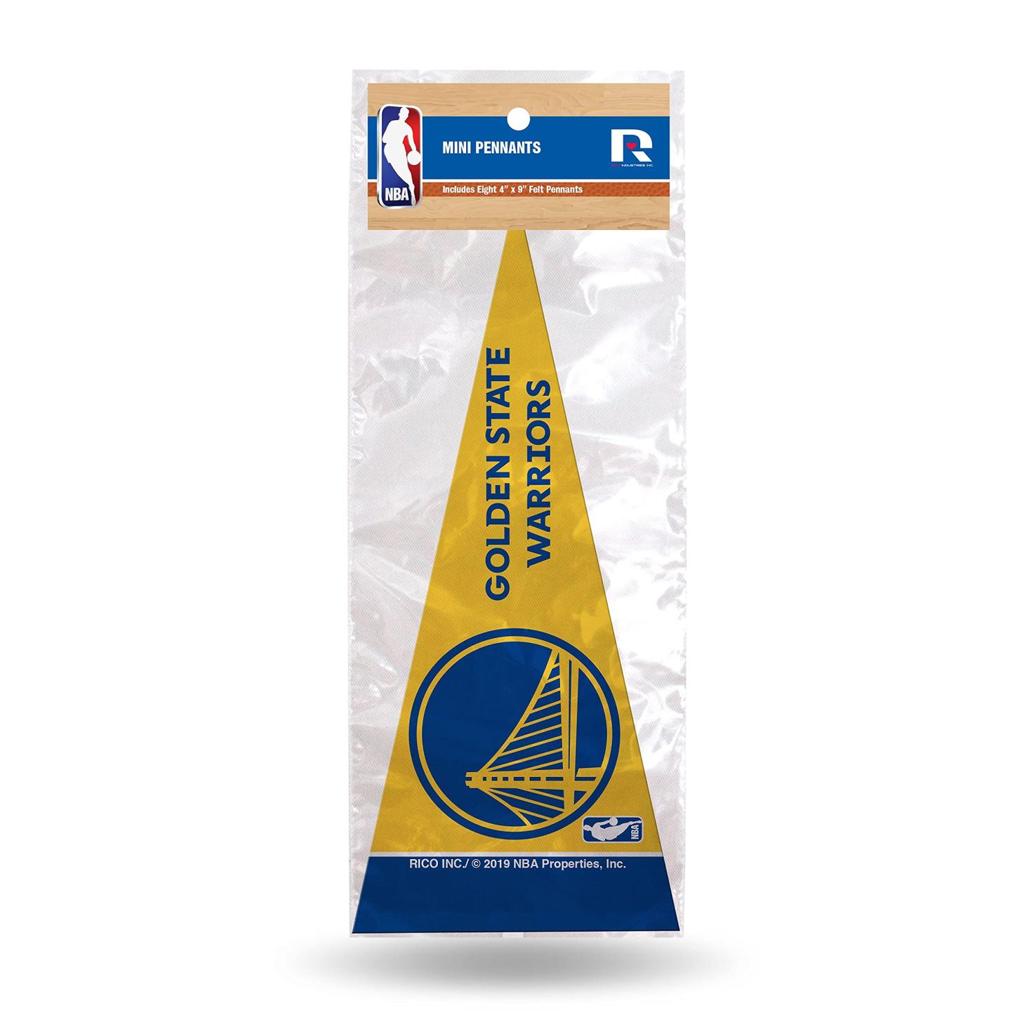 Rico Industries NBA Mini Pennant Set - Golden State Warriors 4x9 Felt ...