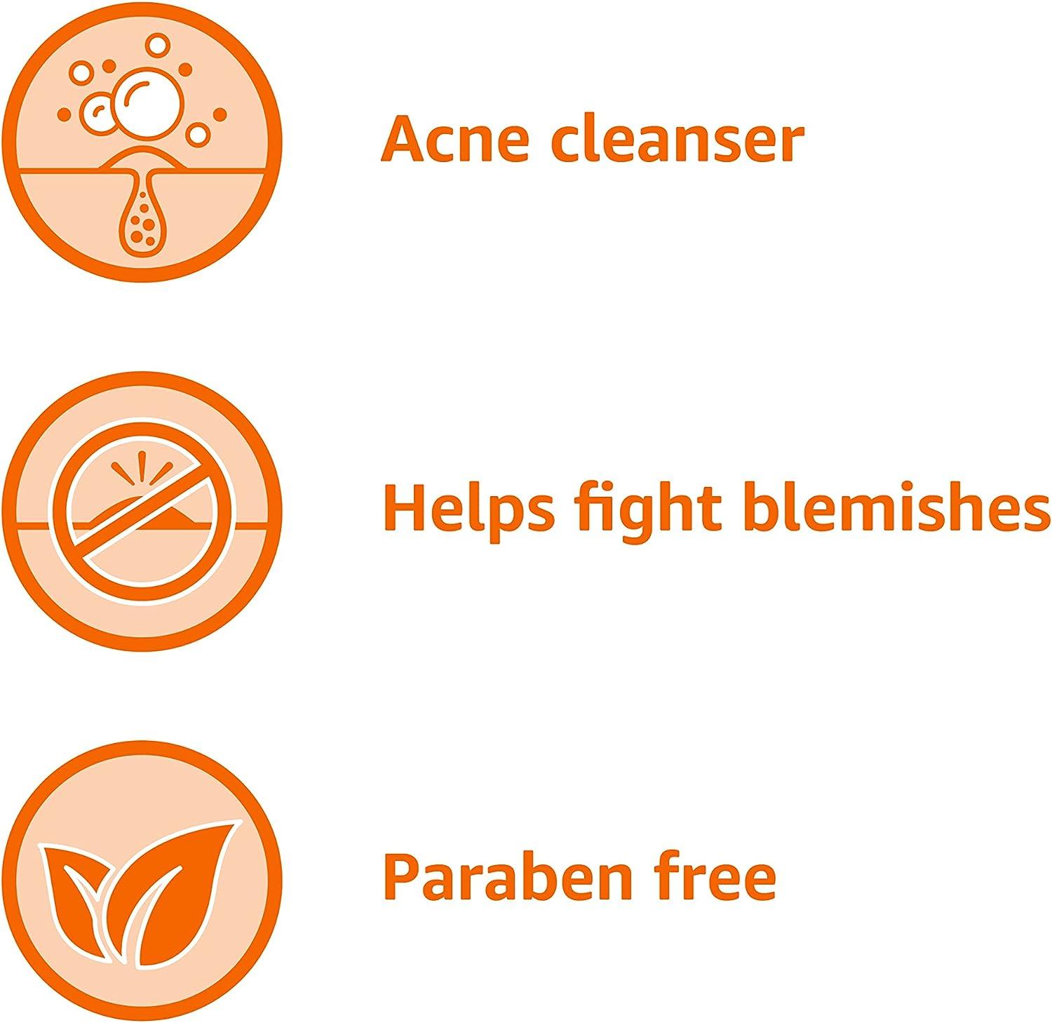 Amazon Basics Daily Acne Control Cleanser - 10% Benzoyl Peroxide, 5 oz ...