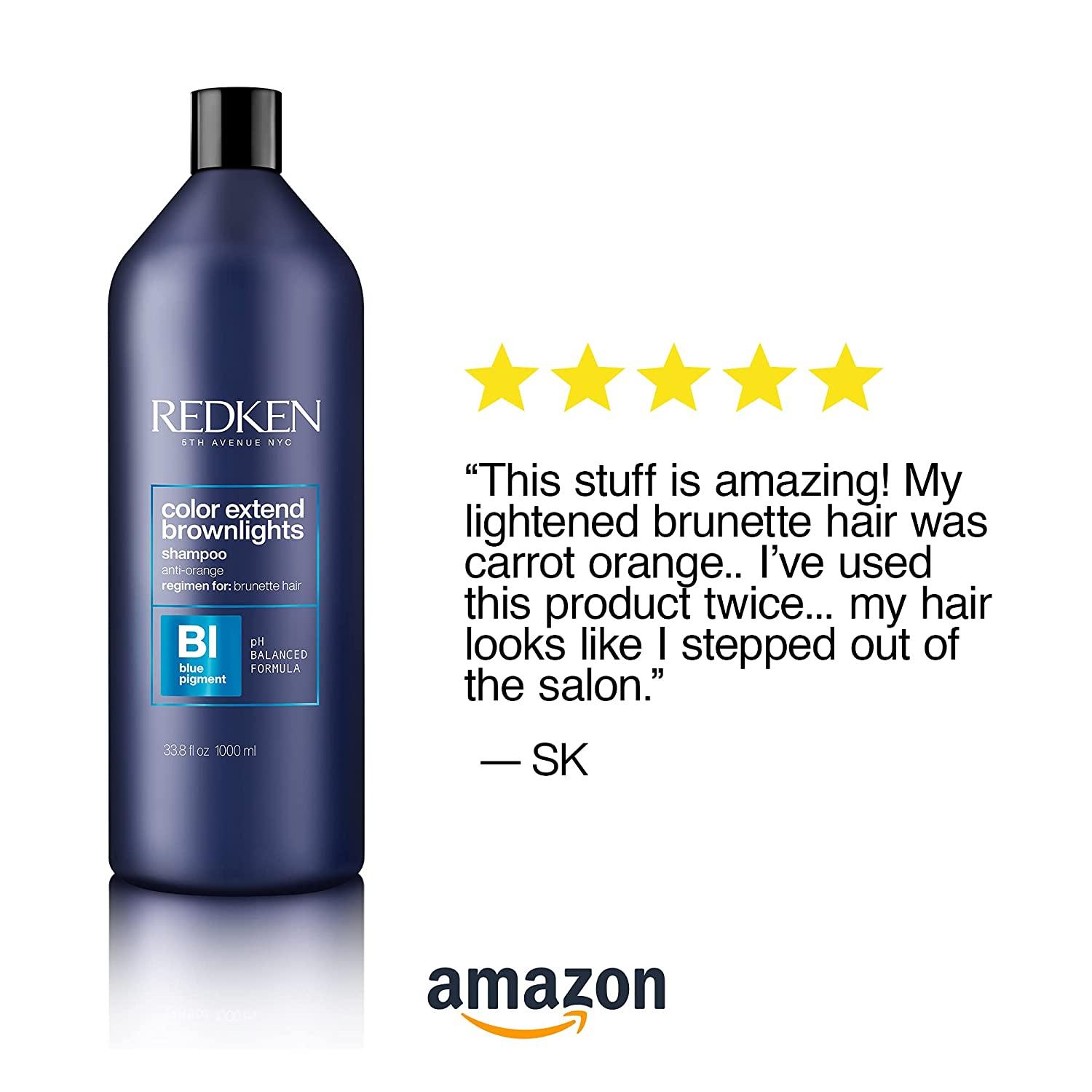 Redken Color Extend Brownlights Blue Toning Shampoo 33.8 Fl Oz - For ...