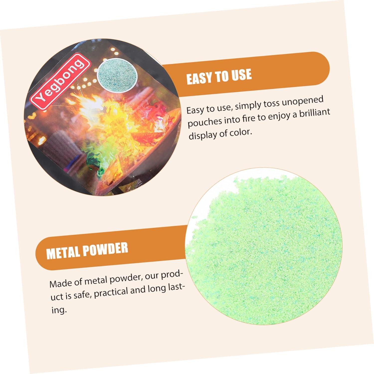 Lurrose Outdoor Fireplace 15 Packs Campfire Powder Metal Powder ...