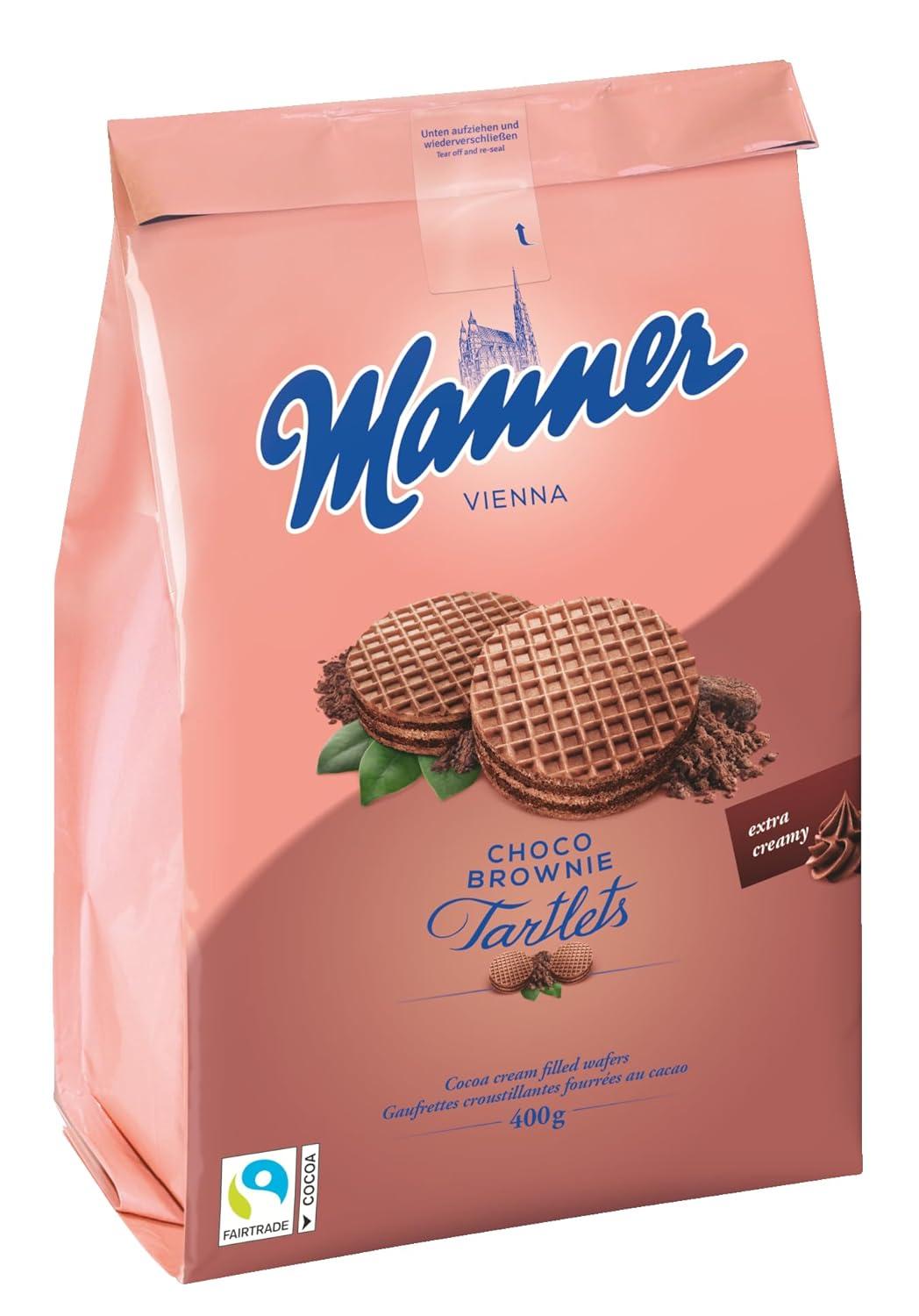 Manner Tartlets - Crispy Cocoa Biscuits with Chocolate Brownie Filling ...