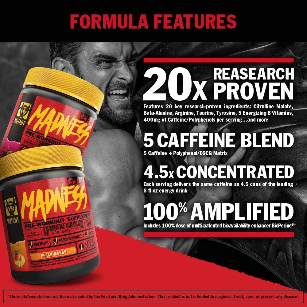 MUTANT Madness Pre-Workout Powder | High-Intensity Sweet Iced Tea ...