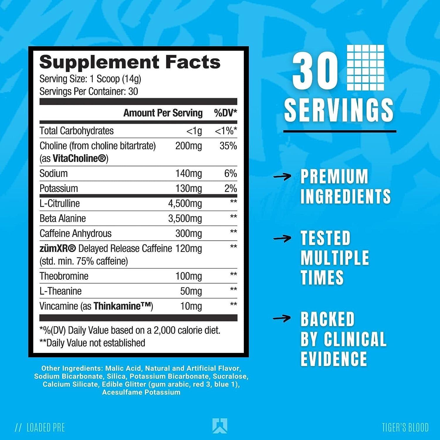 Ryse Core Series Loaded Pre Workout Pump Energy Strength Supplement | L ...