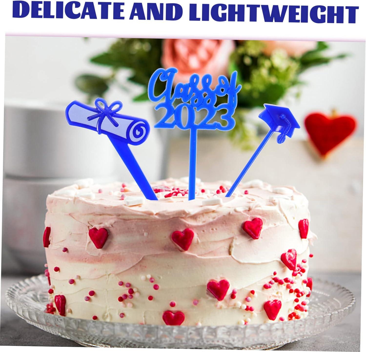 HOMSFOU 150 Pcs Graduation Cake Insert 2023 Graduation Cupcake Toppers ...
