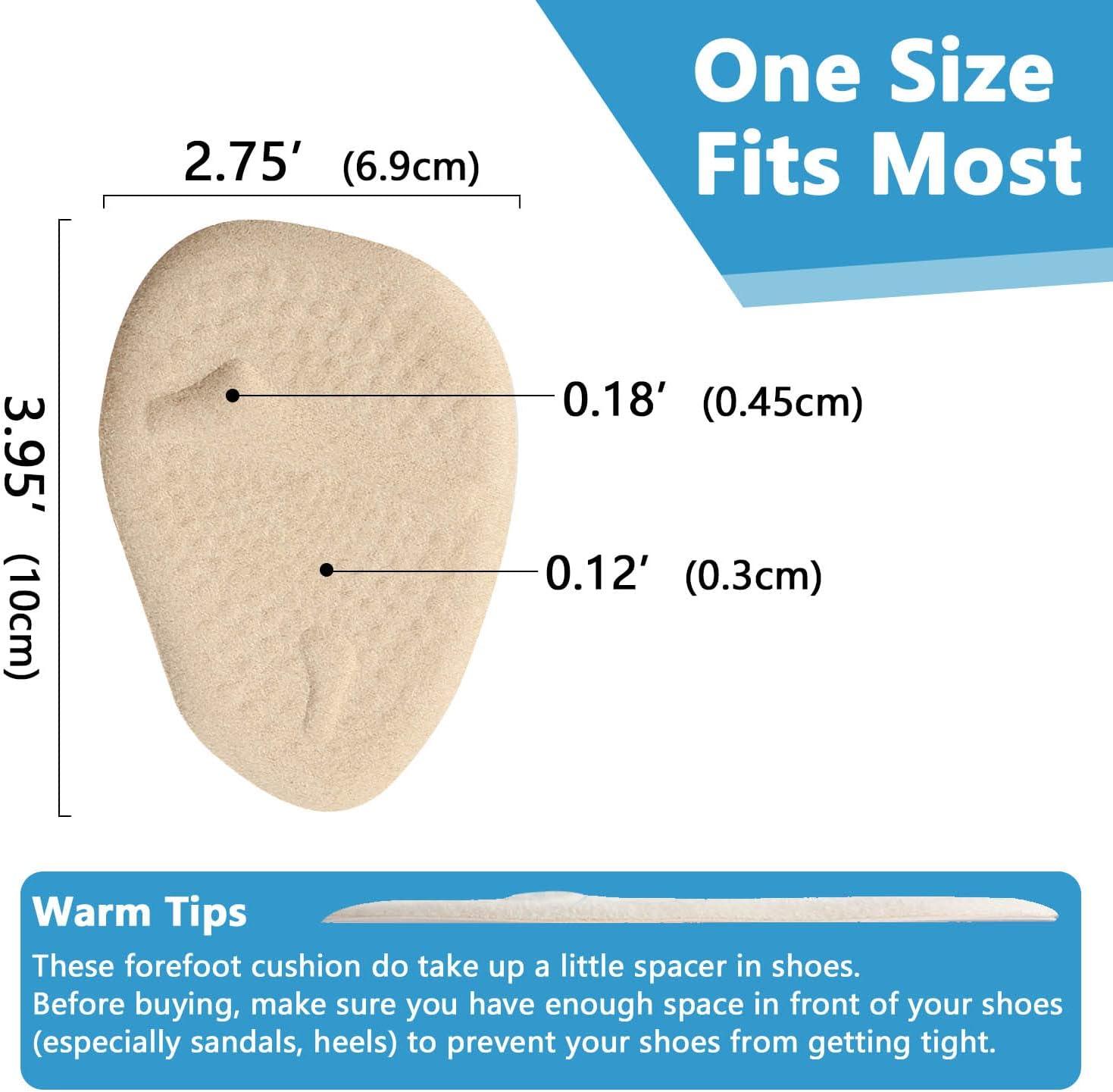 PrettSole Metatarsal Pads for Women - 4 Pairs, Ball of Foot Cushions ...