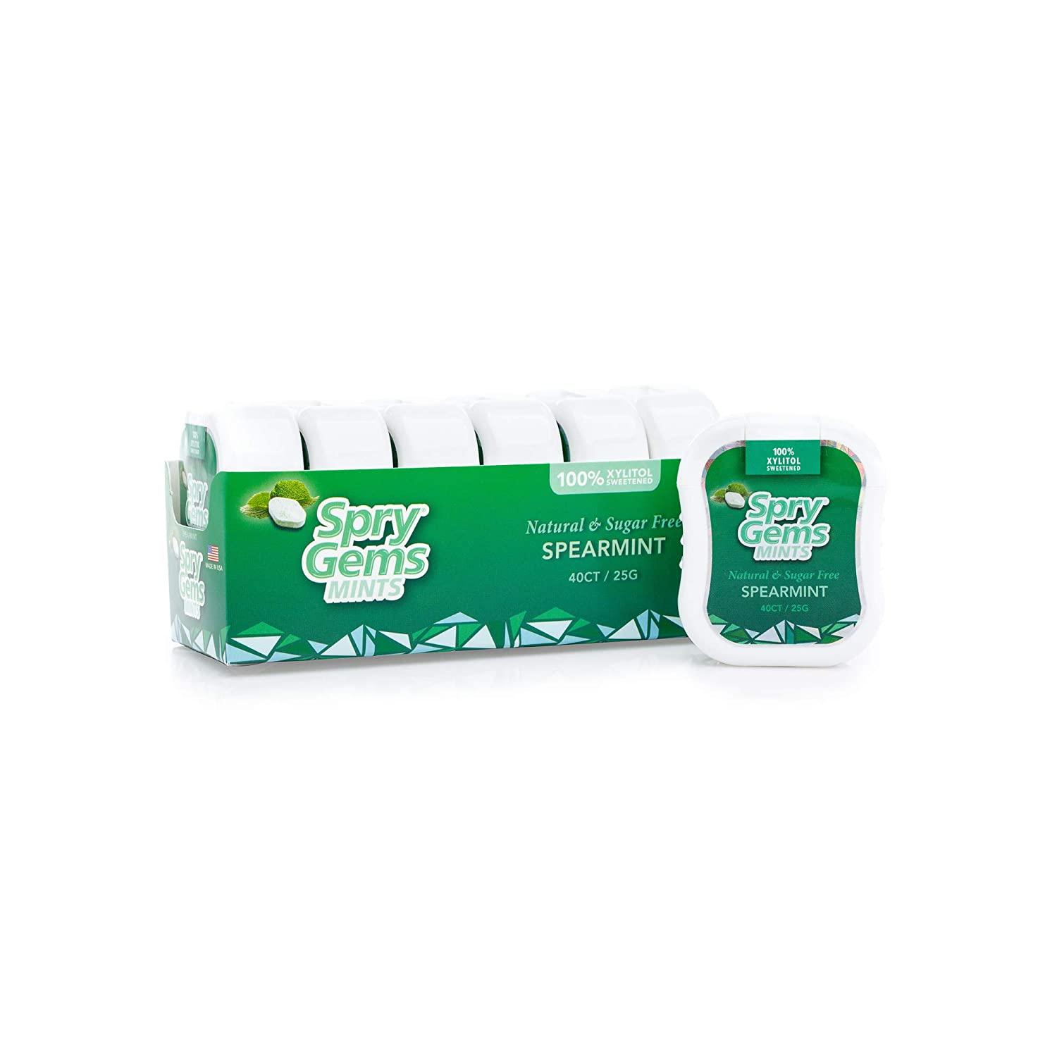 Xlear Spry Spearmint Gems Mints - 40 Count | Sugar-Free Freshness | Buy ...